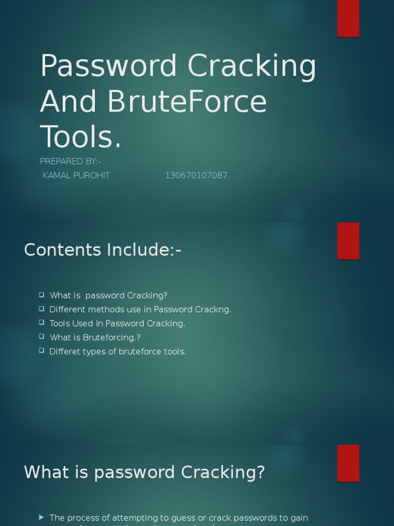 Password Cracking and BruteForce Tools | PDF | Password | Obfuscation