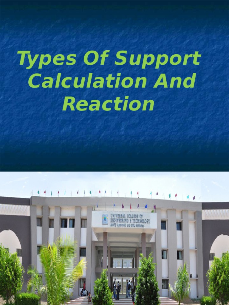 Types of Support Calculation and Reaction | PDF | Beam (Structure ...