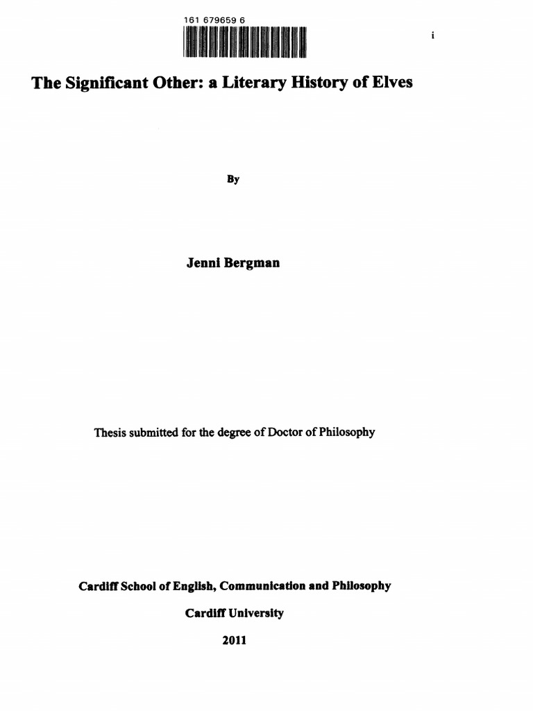 Bergman Jenni - A Literary History of Elves PDF | PDF | Elves | Elf ...