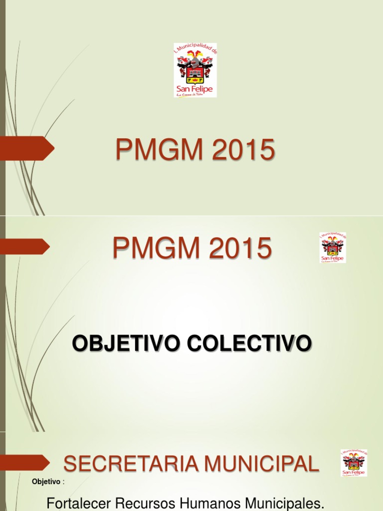 Presentación PMGM 2015 Municipalidad de San Felipe | PDF | Archivo de ...