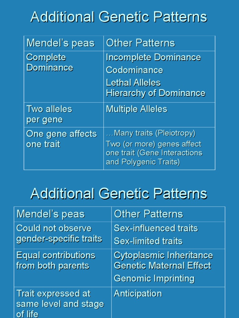 Genetic Patterns: Dominance & Inheritance | PDF | Phenotypic Trait ...