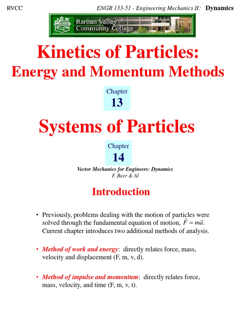 Vector Mechanics For Engineers: Dynamics Chapter 13 Notes | PDF ...