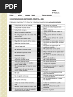 SCARED - Escala de Ansiedad en Español | PDF | Temor | Ajedrez