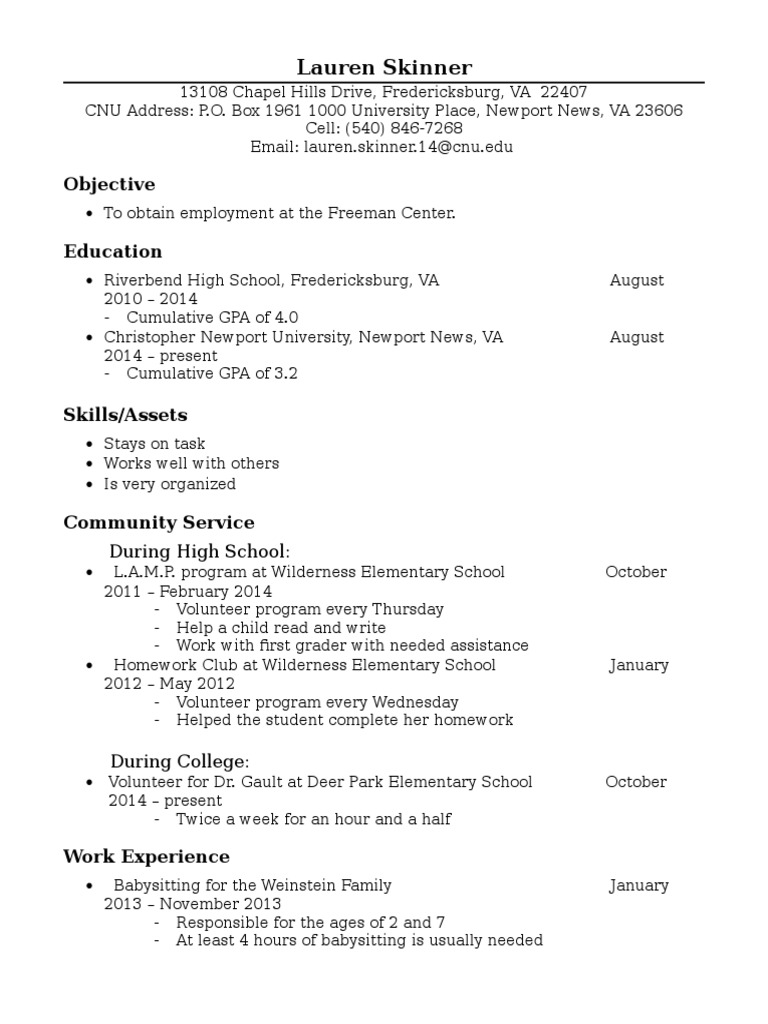 Lauren Resume | PDF