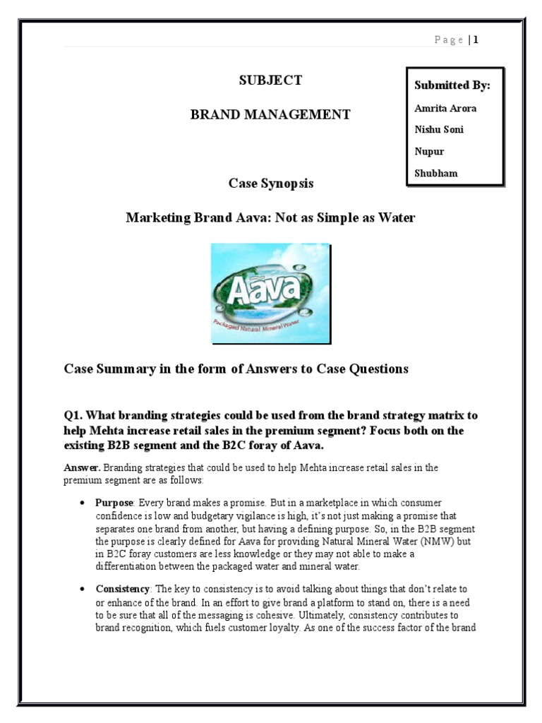 Aava Brand | PDF | Brand | Retail