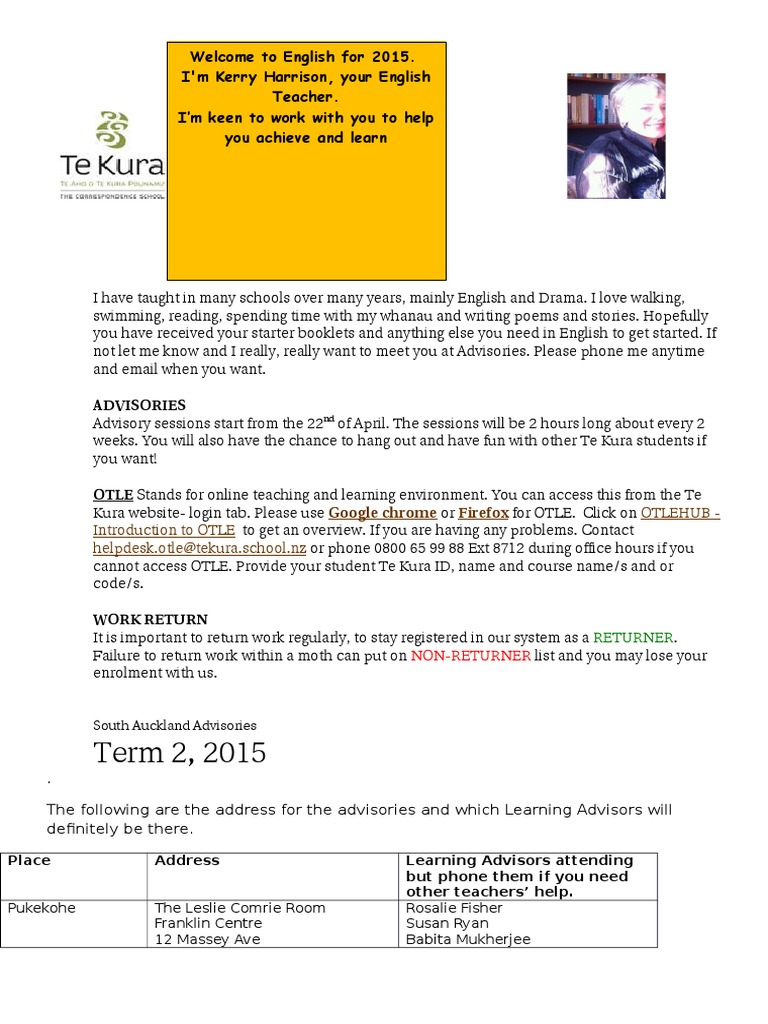 English Teacher Intro Letter | PDF | Internet | Computing And ...