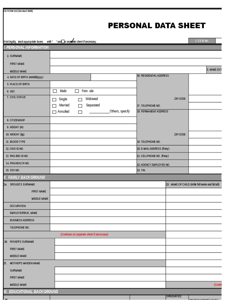 Personal Data Sheet | PDF | Crime & Violence | Crime Thriller