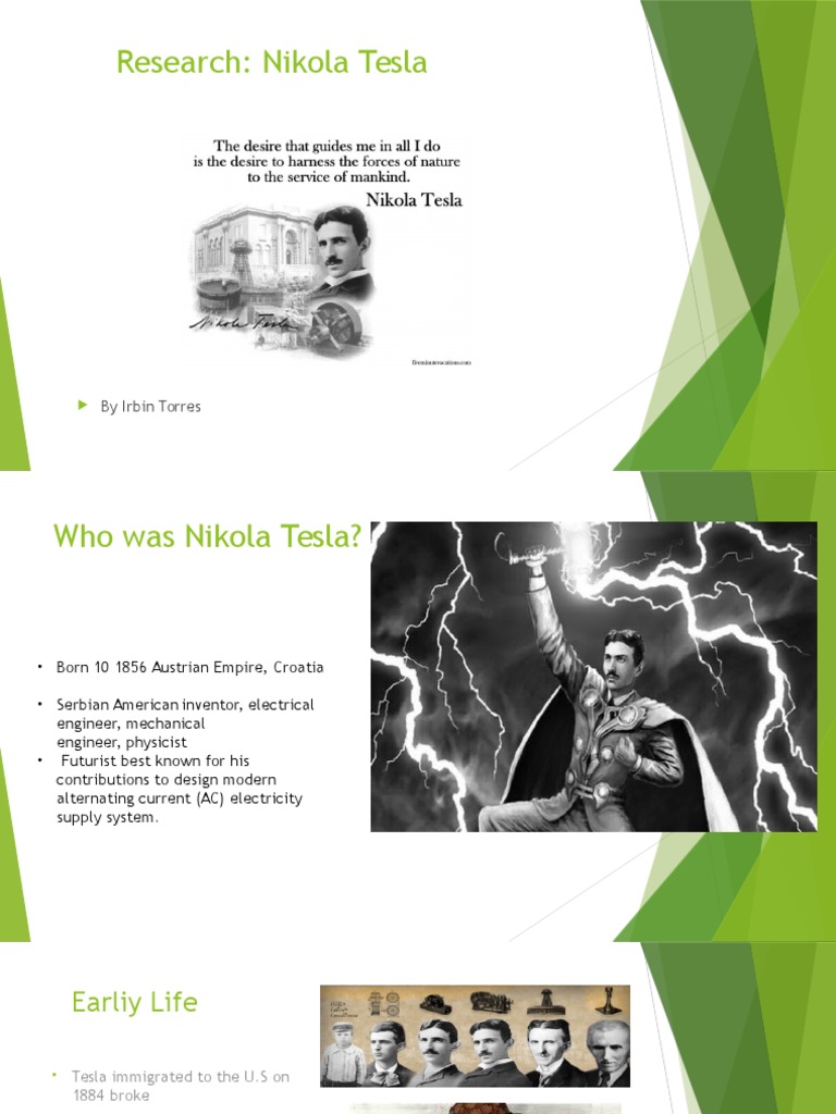 Tesla Powerpoint | PDF | Nikola Tesla | Thomas Edison