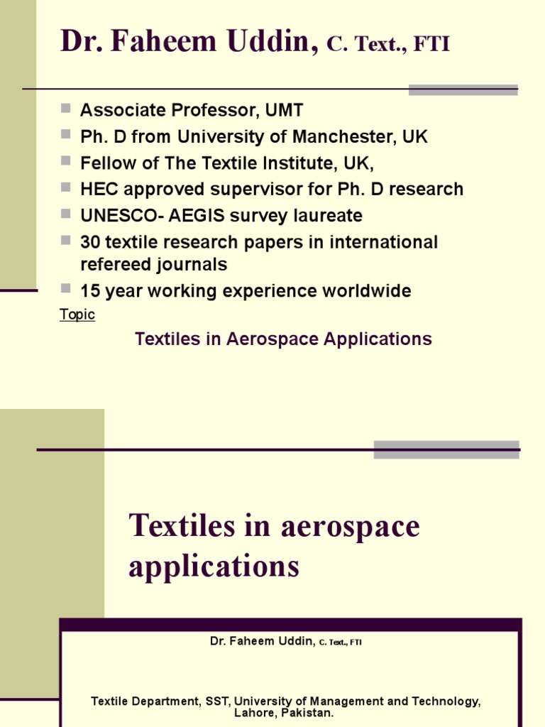 Aerospace Textiles and Their Applications | PDF | Space Suit | Aerospace