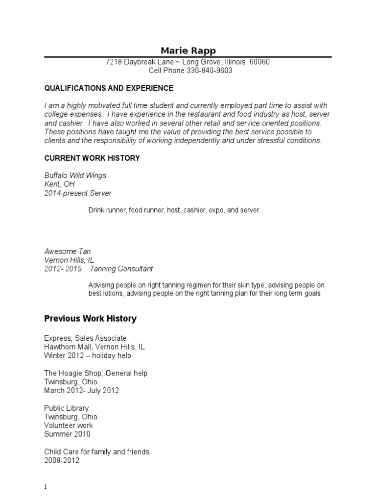 Marie Rapp Resume | PDF | Self-Improvement | Wellness
