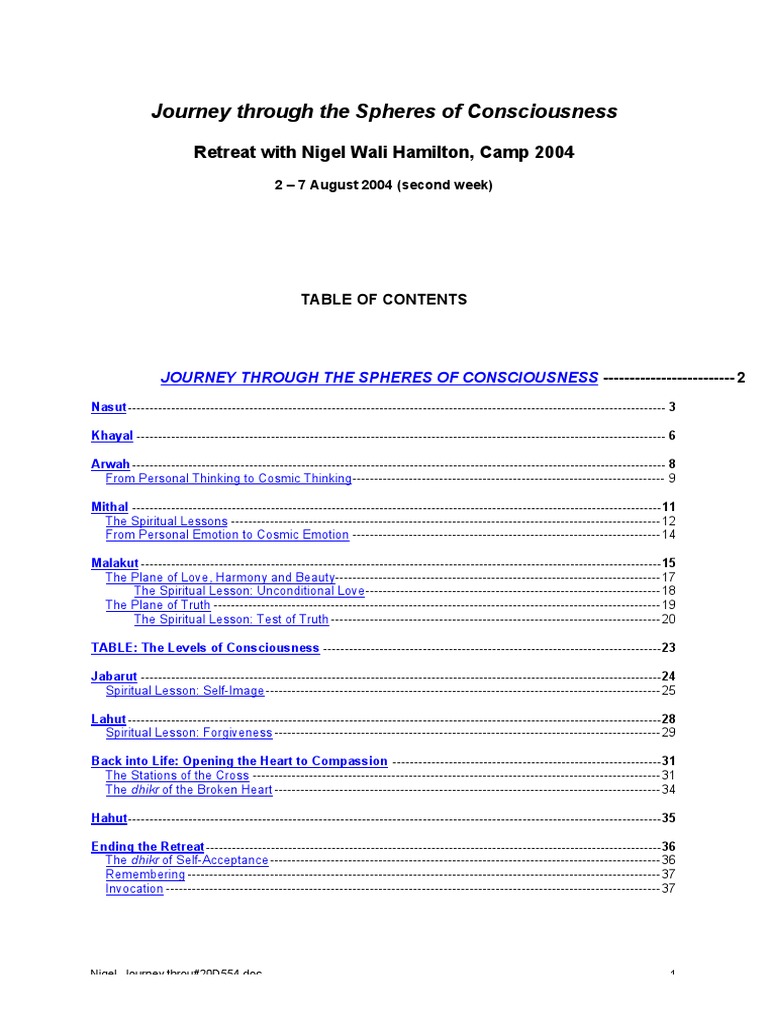 Spheres Consciousness | PDF | Thought | Consciousness