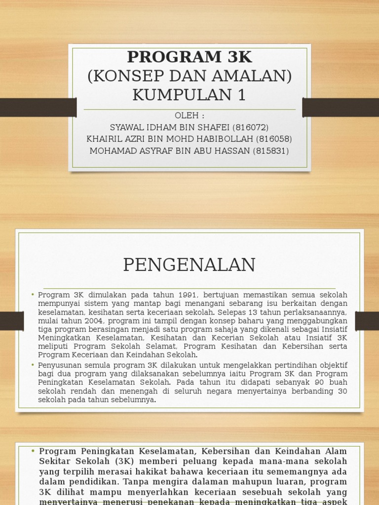 Program 3k Kumpulan 1 | PDF | Kesehatan Holistik