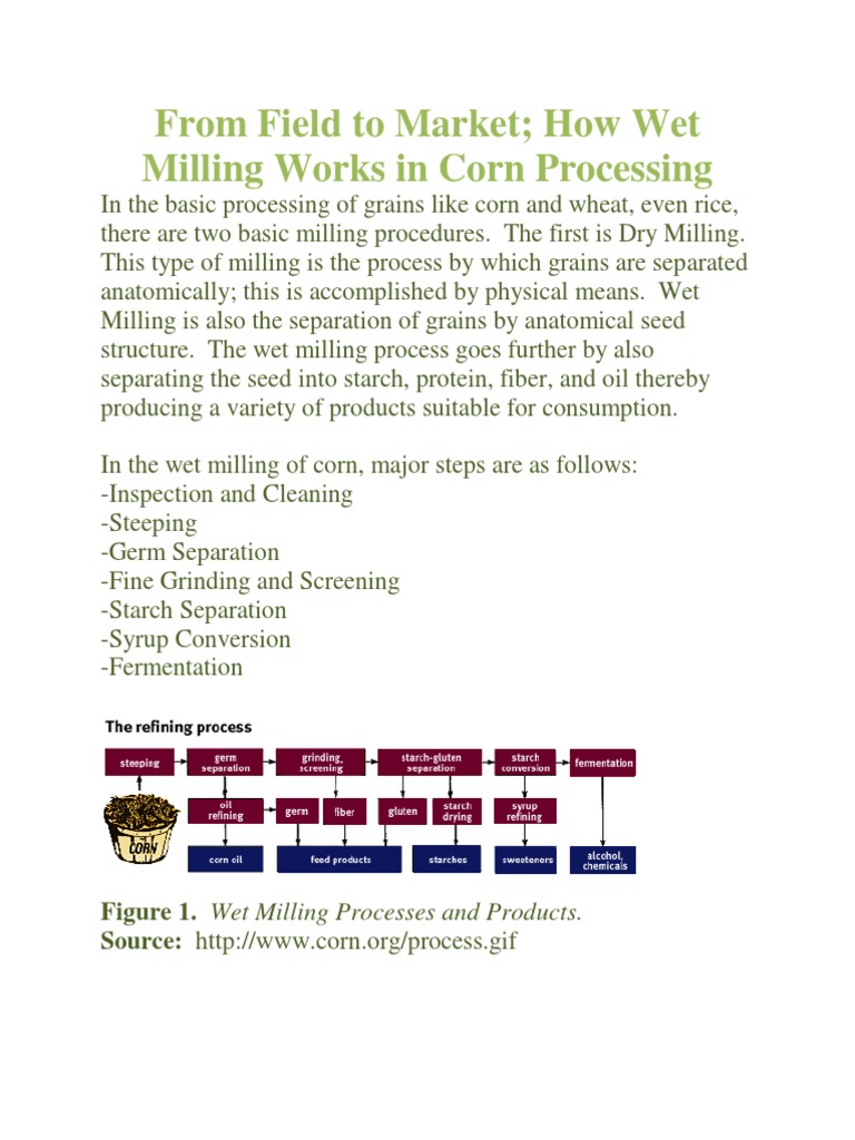 Wet Milling | PDF | Maize | Starch