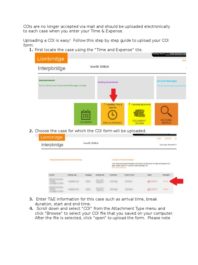 First Locate The Case Using The "Time and Expense" Tile | PDF