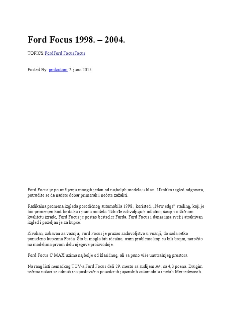 Ford Focus | PDF