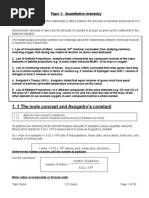 The Mole Cheat Sheet! | PDF | Mole (Unit) | Physical Chemistry