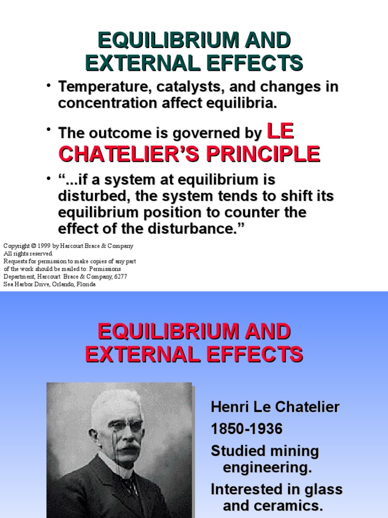 CH16 Le Chatelier Principle.ppt | Chemical Equilibrium | Catalysis