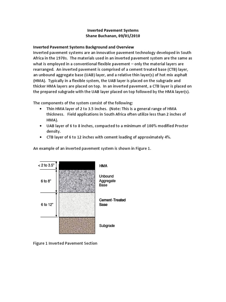 Inverted Pavement Systems Overview | PDF | Road Surface | Concrete