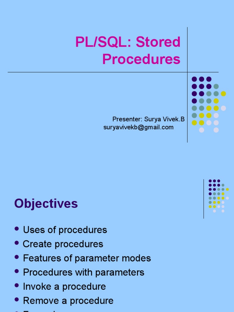 Stored Procedures Pdf Parameter Computer Programming Subroutine 1447