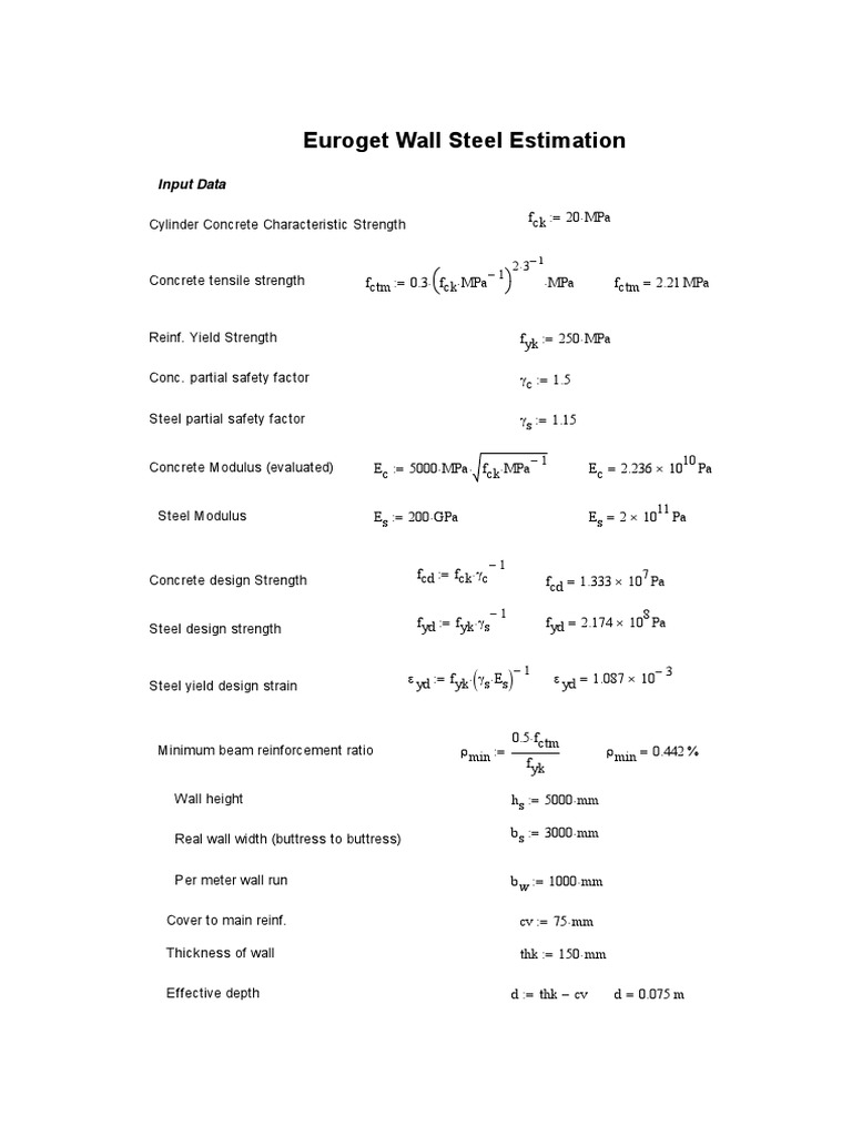 Wall Final Calcs | PDF | Strength Of Materials | Pascal (Unit)