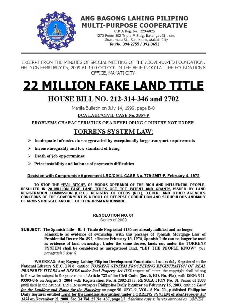 Addressing Fake Land Titles in the Philippines | PDF | Urban | Natural ...