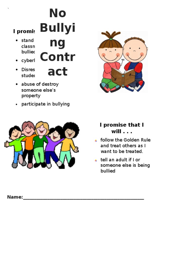 Anti-Bullying Pledge for Students | PDF