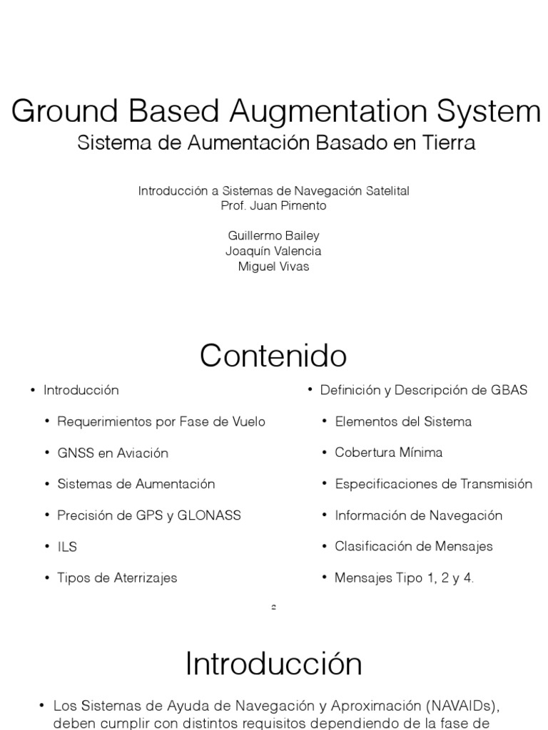GBAS - PDF de La Presentación | PDF | Telecomunicaciones | Aviación