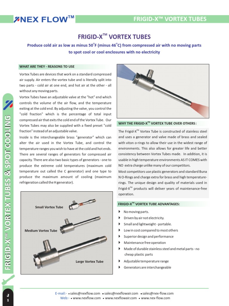 Vortex Tubes | PDF | Refrigeration | Vacuum Tube