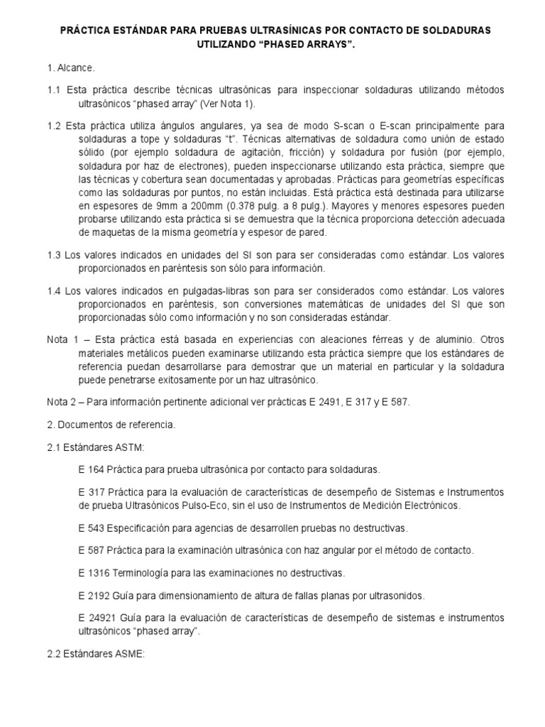 Práctica Estándar ASTM E2700 para Soldaduras | PDF | Soldadura ...