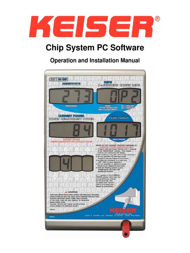 Keiser Chip System Software Manual | PDF | Personal Computers ...