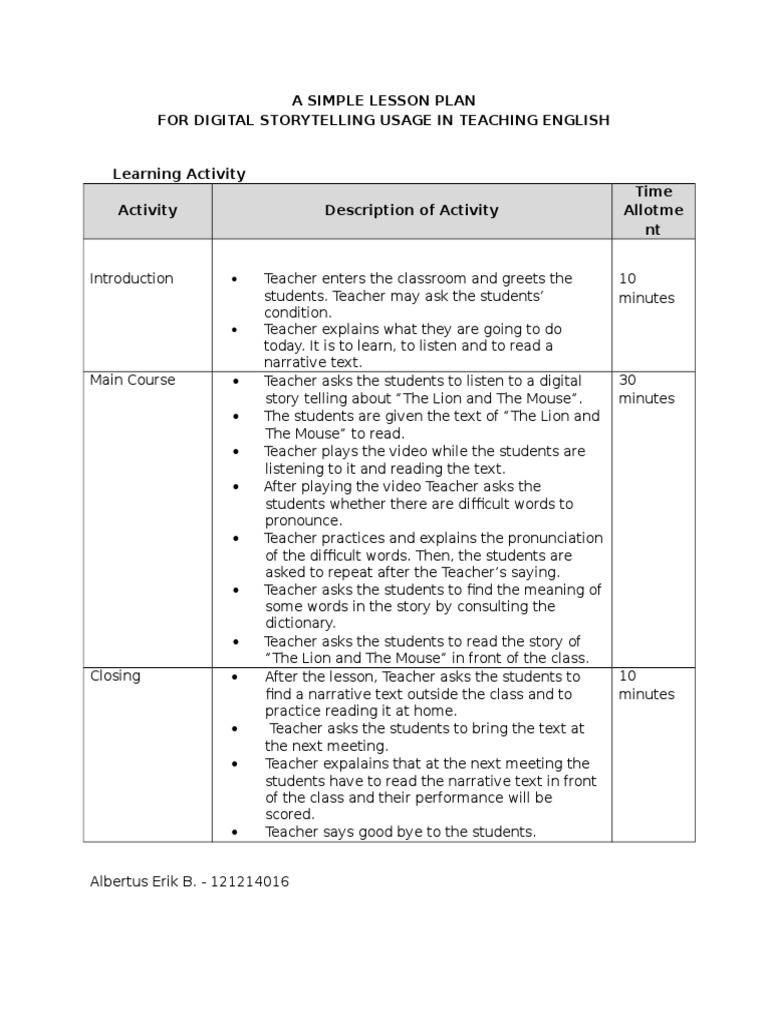 Digital Storytelling in English Class | PDF | Career & Growth ...