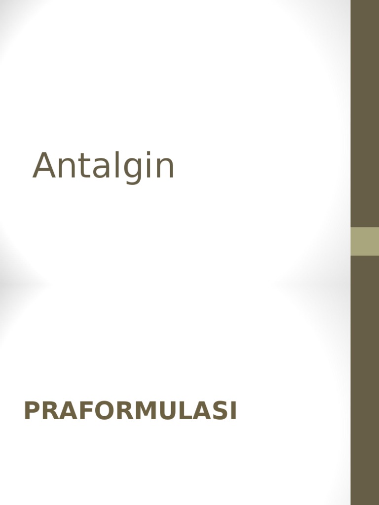 Antalgin | PDF