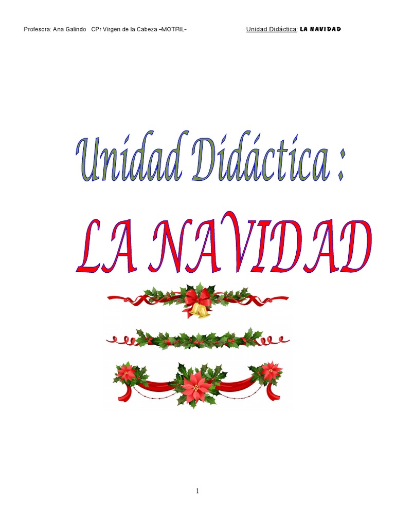 Unidad Didáctica La Navidad | PDF | Navidad | Alimentos