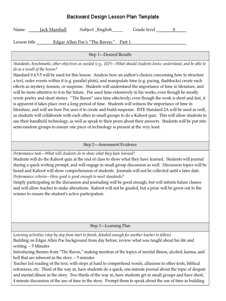 Lesson Plan Active Learning 1 | PDF | Lesson Plan | Reading Comprehension