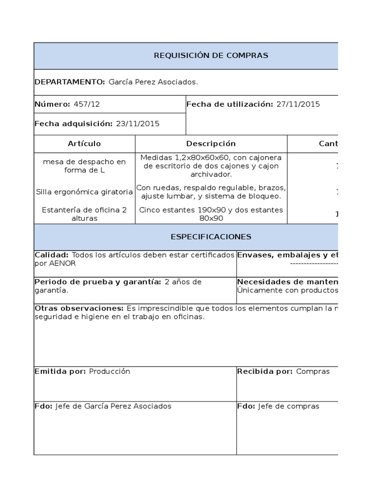 Hoja de Requisición de Compras | PDF | Business