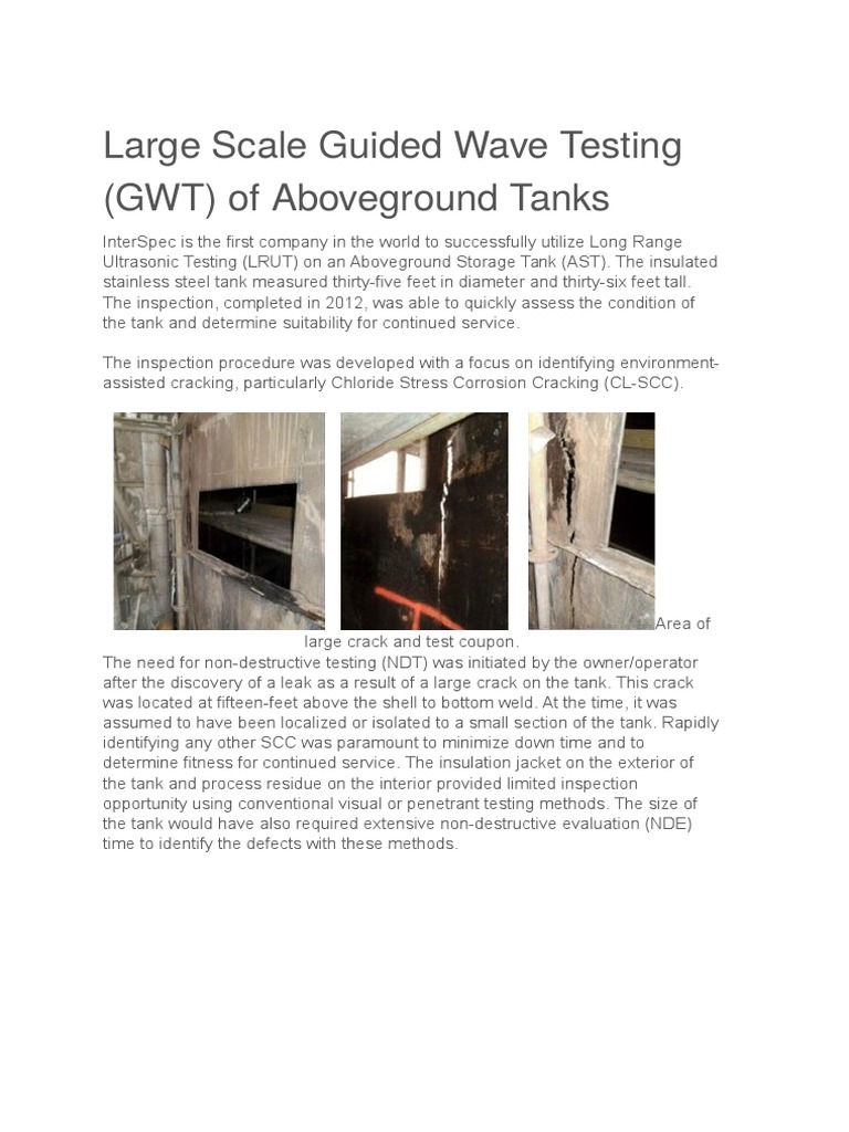 Large Scale Guided Wave Testing | PDF | Nondestructive Testing ...