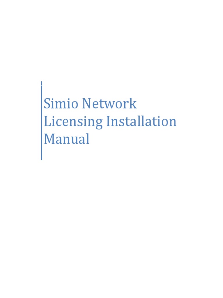 Simio Network License Server | PDF | Server (Computing) | Port (Computer Networking)
