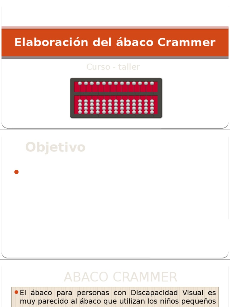 Abaco Cramer | PDF | Sustracción | Educación avanzada