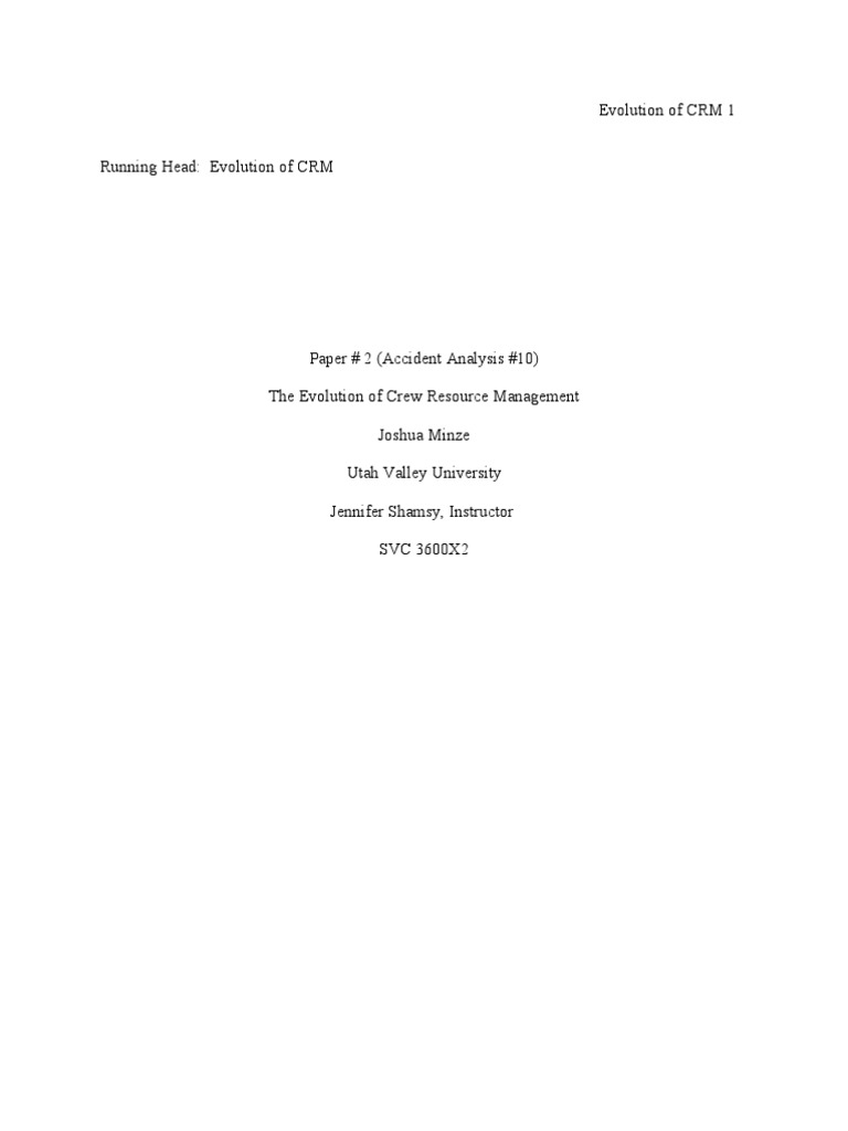 Crew Resource Management in Aviation | PDF | Aviation