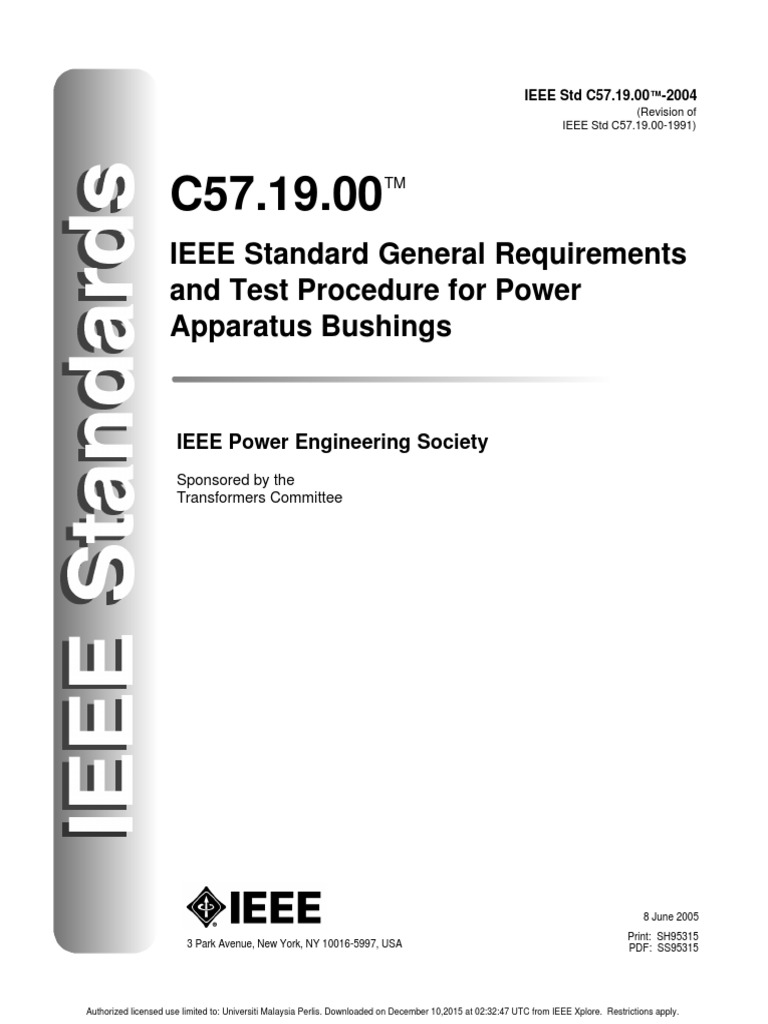 IEEE Standard Bushing | PDF | Insulator (Electricity) | Capacitor