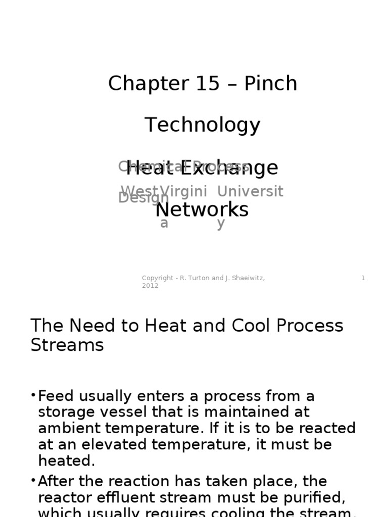 Chapter 15 - Heat Exchanger Networks - I | PDF | Heat Exchanger | Heat