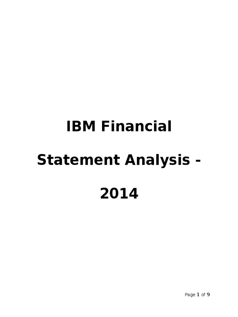 Ibm Financial Statement Analysis | PDF | Dividend | Profit (Accounting)