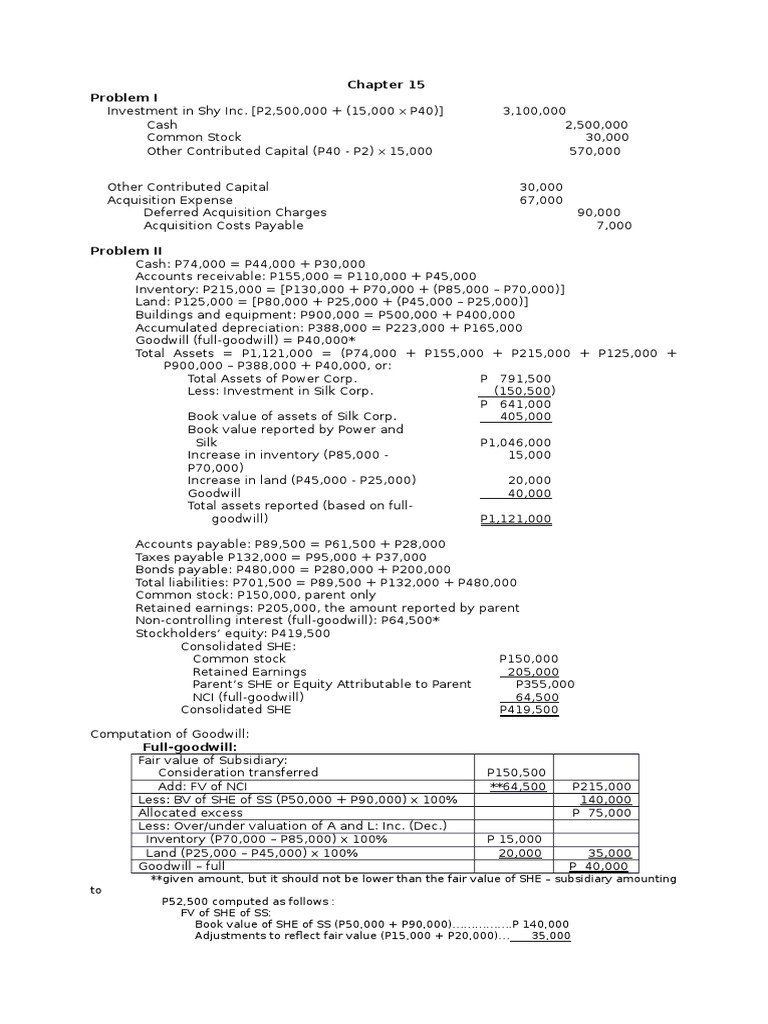 Partial Goodwill Full Goodwil | PDF | Book Value | Goodwill (Accounting)