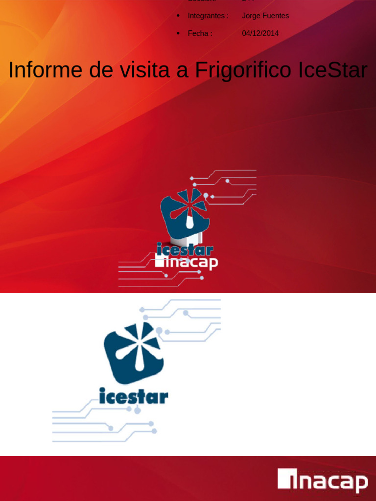 Informe sobre Frigorífico IceStar Chile | PDF | Refrigerador | Amoníaco