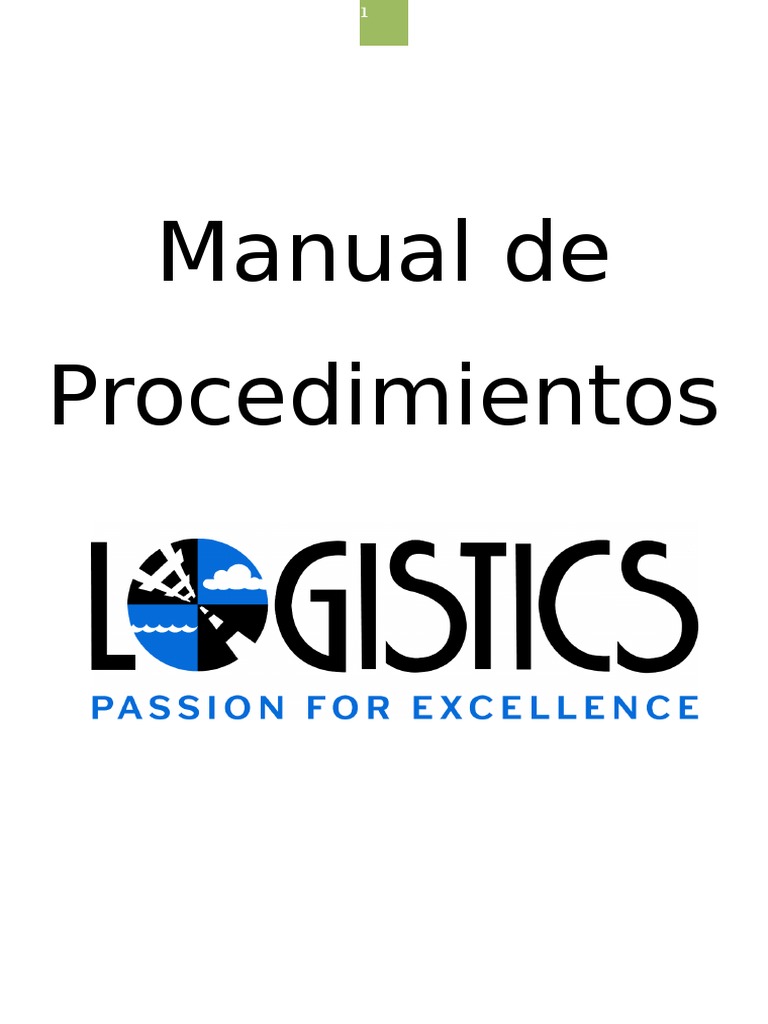 Manual de Procedimientos LOGISTICS | PDF | Planificación | Business
