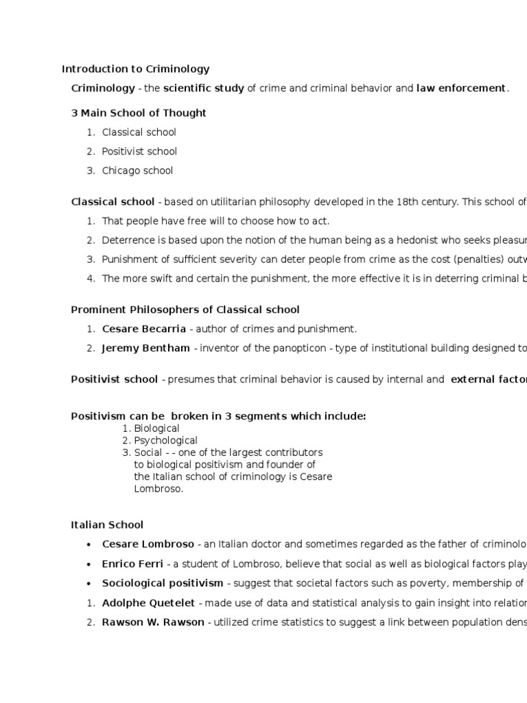 Introduction To Criminology | PDF | Criminology | Crime & Violence