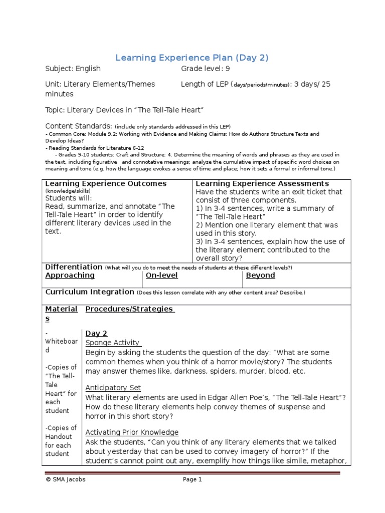 Learning Experience Plan (Day 2) | PDF | Curriculum | Psychological ...