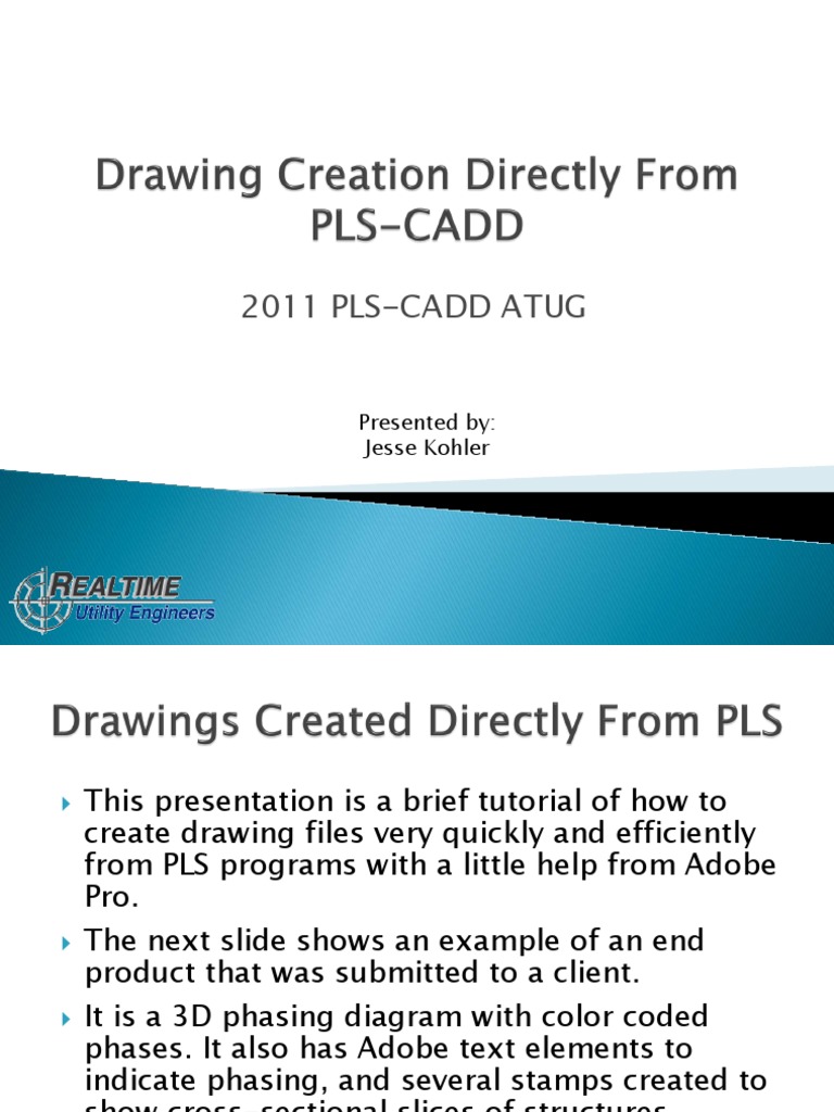 00123-Drawing Creation PLS-CADD PDF | PDF