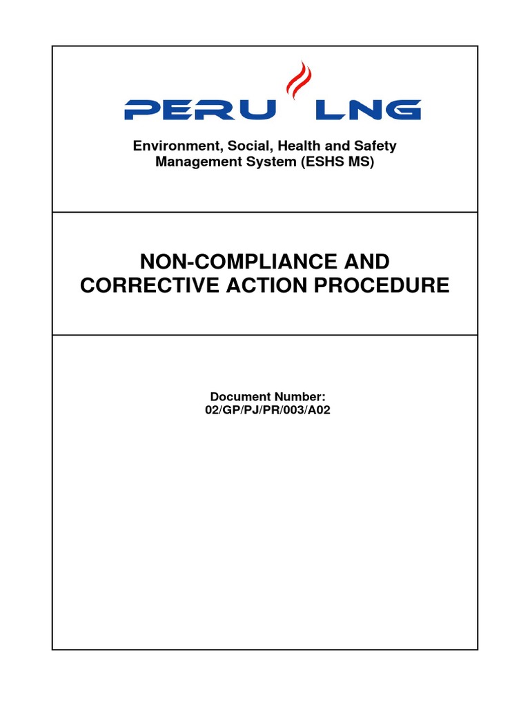 Non Compliance Corrective Action Procedure | PDF | General Contractor ...