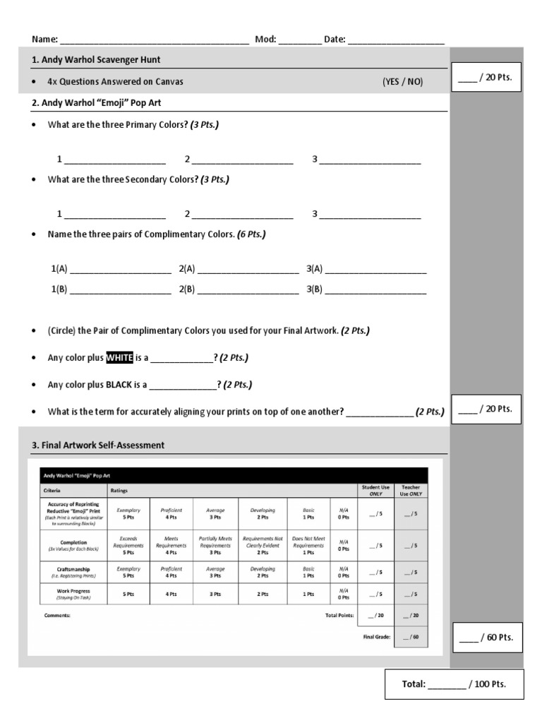 Final Emoji Rubric | PDF | Art